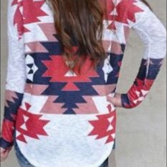 Tops | Aztec Long Sleeve Tunic Top | Poshmark